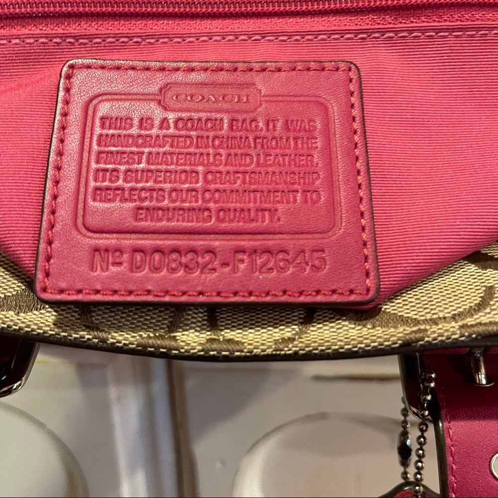 Coach Signature Jacquard Hamptons Shoulder Bag Tote N… - Gem